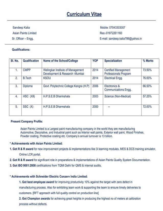 Curriculum Vitae | DOC