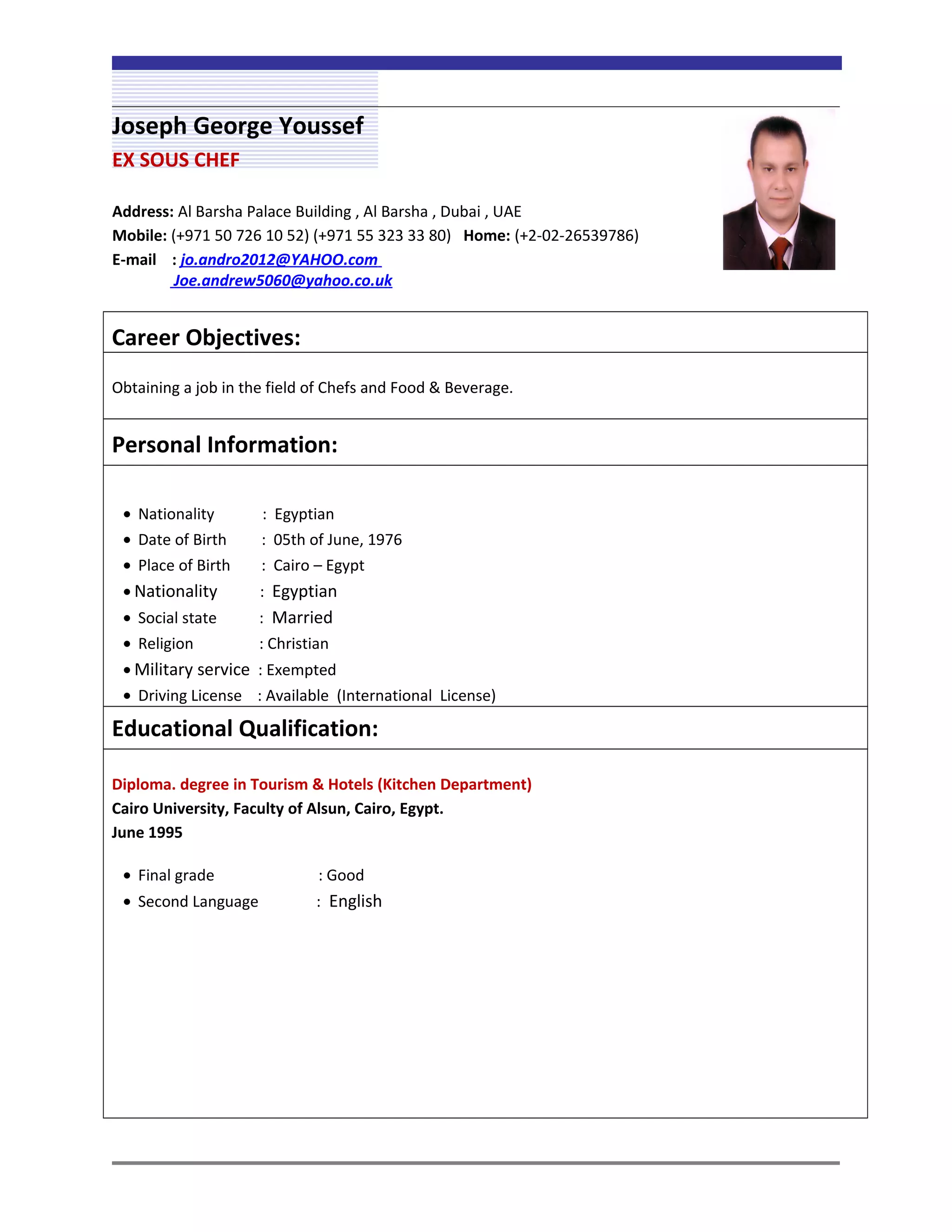 Joseph George CV | PDF