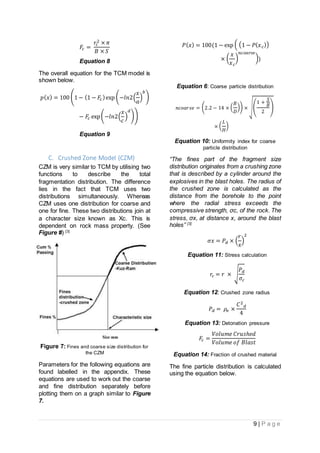 Control and Prediction of Blast Fragmentation and It's effect on the Comminution Process | DOCX
