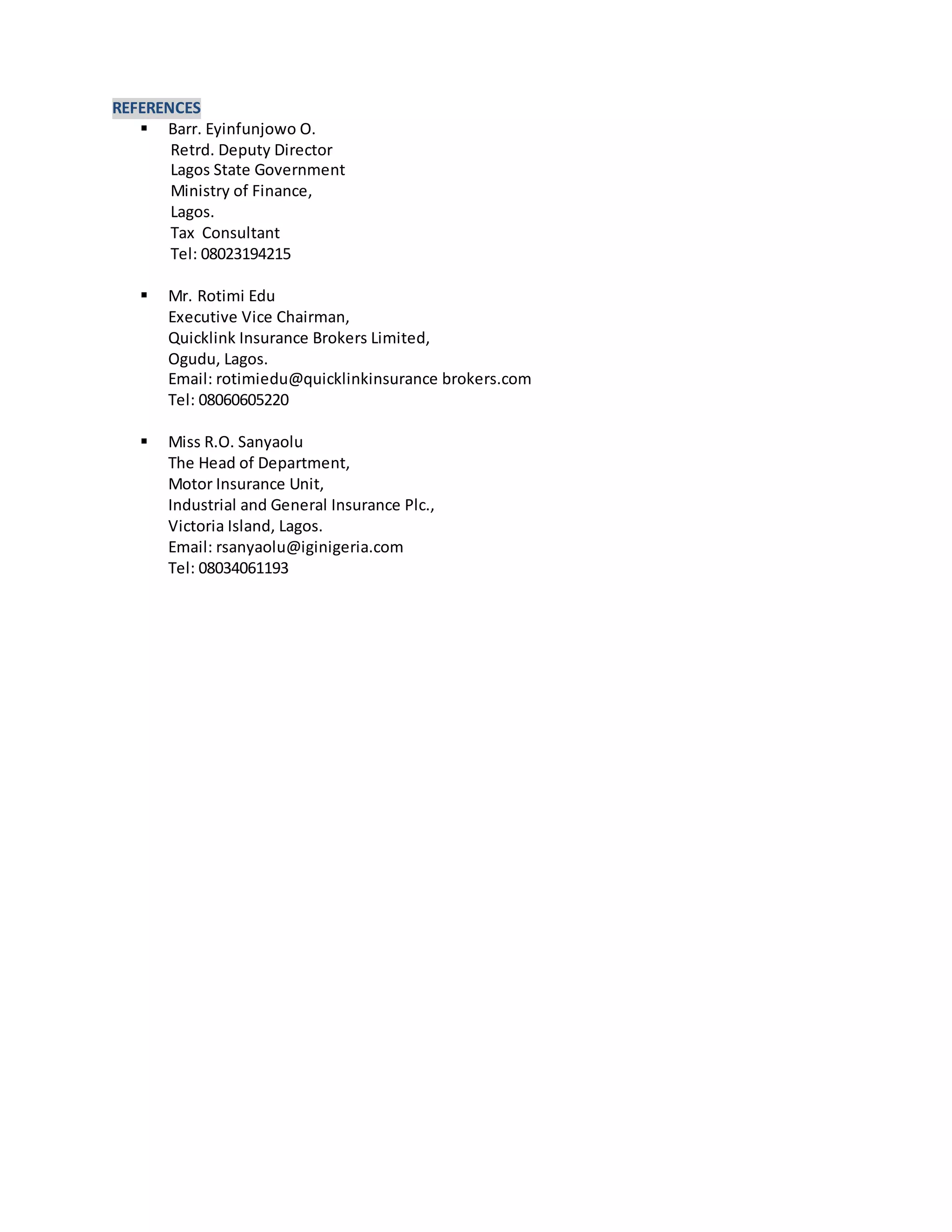 OJO TUNDE KAZEEM RESUME | PDF