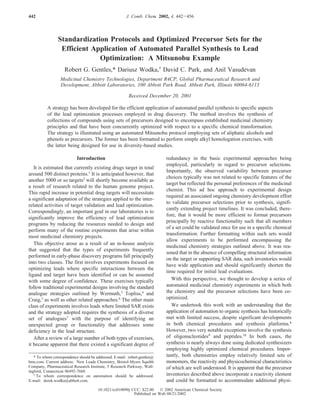 J comb chem | PDF | Chemistry | Science