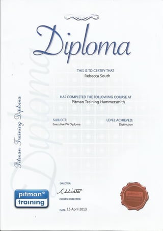 Pitman - Executive PA Diploma (1) | PDF