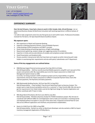 Vinay Gupta | PDF | Business Banking & Finance | Business