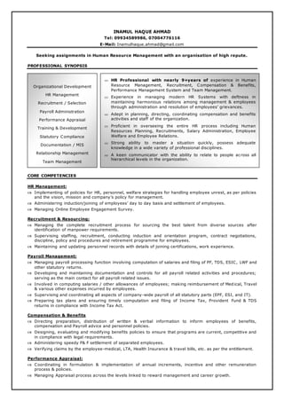 Inamul Haque Resume | DOCX