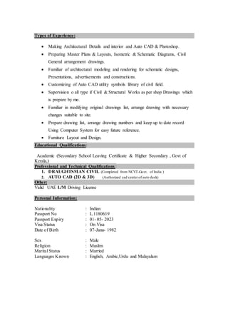 sajeer Draughtsman-cv | DOCX