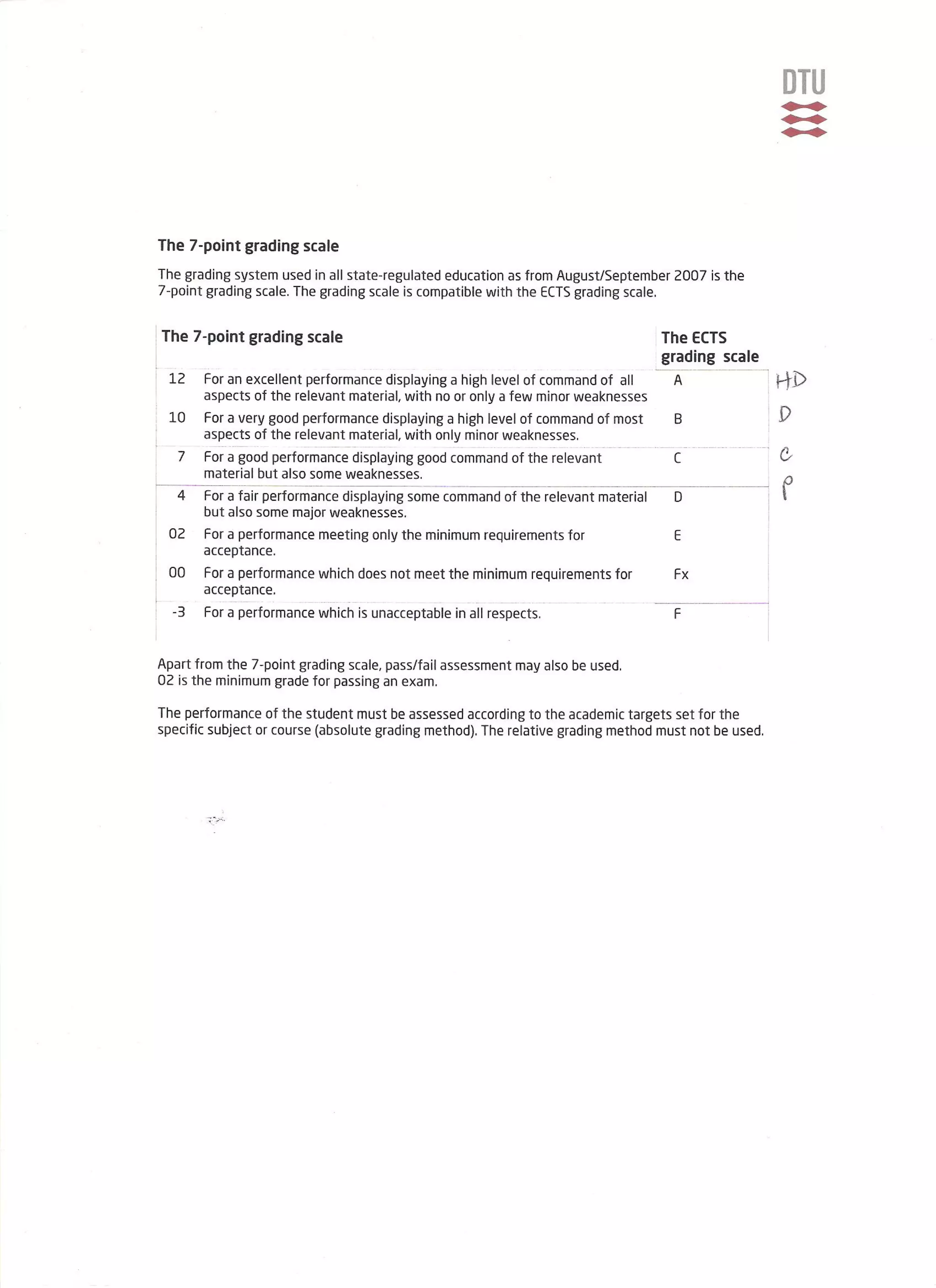 DTU Transcript Chu | PDF