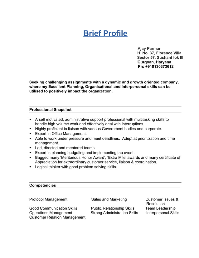 Brief Profile-Ajay Parmar | DOC