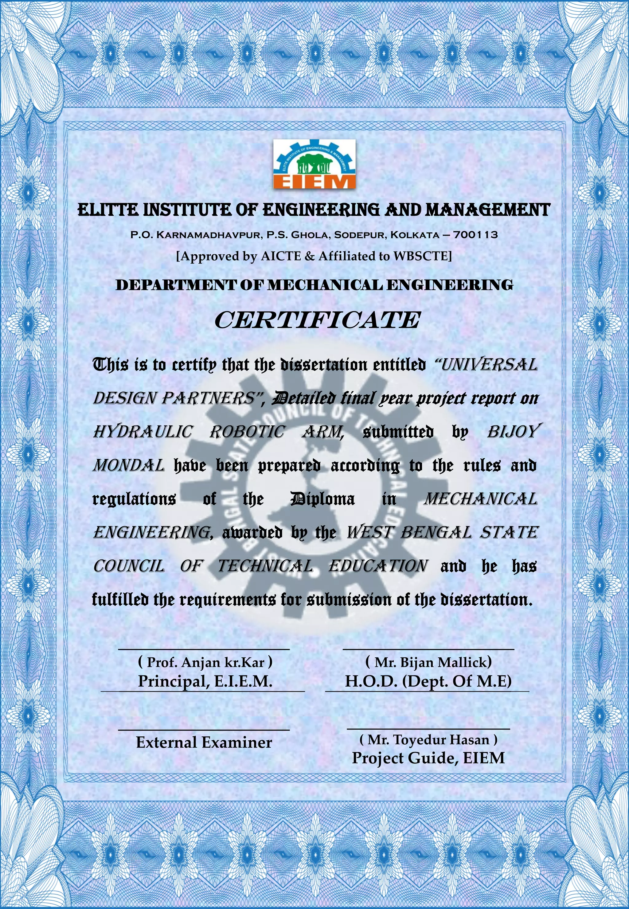 hydraulic robotic arm | PDF