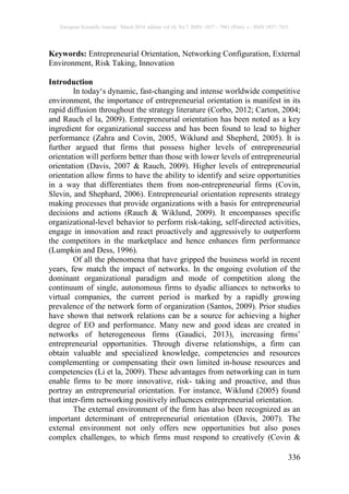 Entreneurial Orientation | PDF