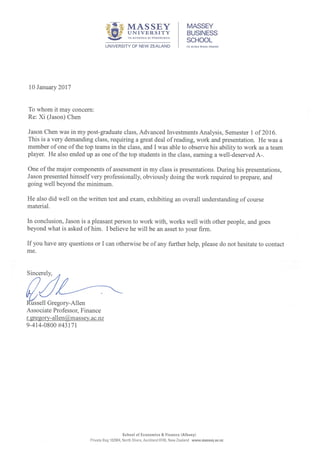 Xi Chen reference letter | PDF