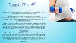 report on weight loss and exercise | PPT