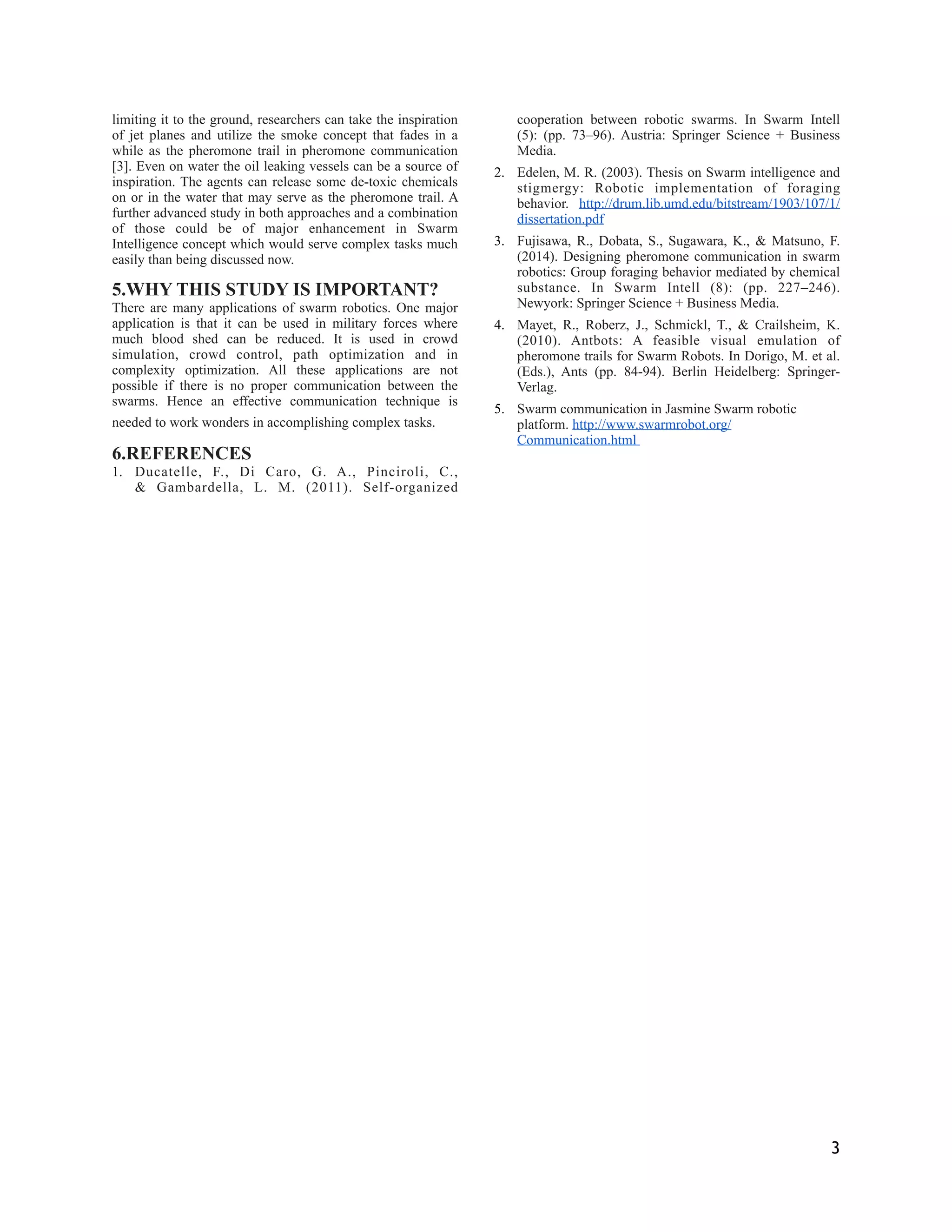 Communication in Swarm Robotics | PDF