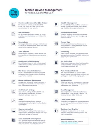DLP and MDM Datasheet | PDF | Operating Systems | Computer Software and ...