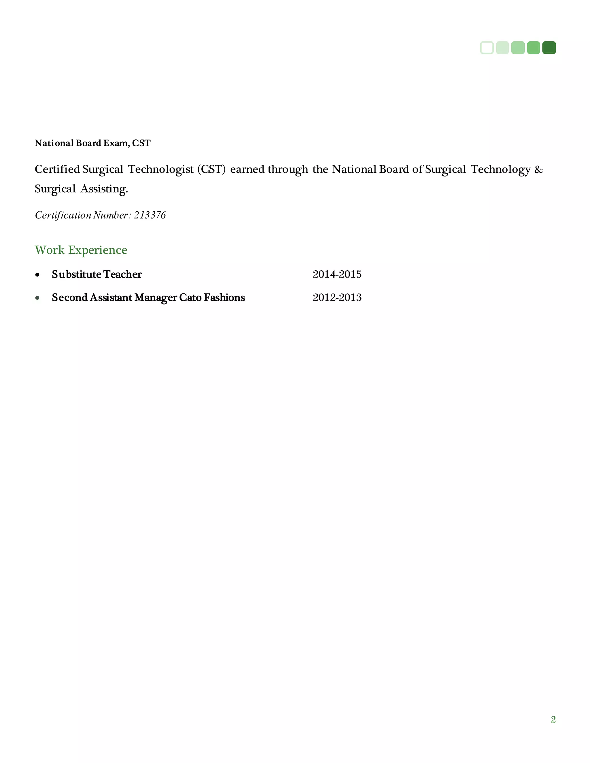 Mary Ellen Girgis CST Resume | DOCX