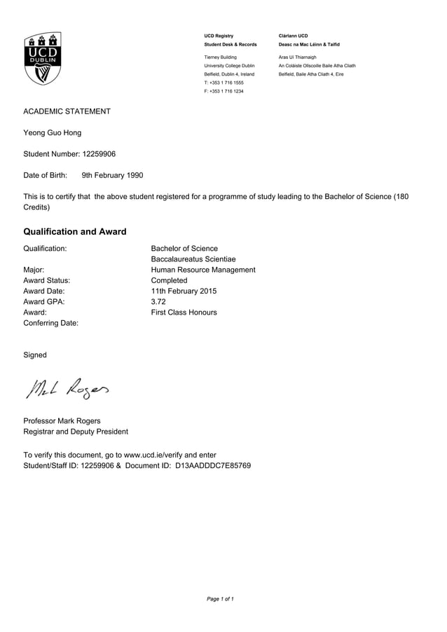 Academic Statement | PDF