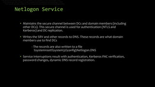 Domain Controller Critical Services | PPTX
