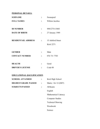 CURRICULUM VITAE only-Justin | PDF | Sports