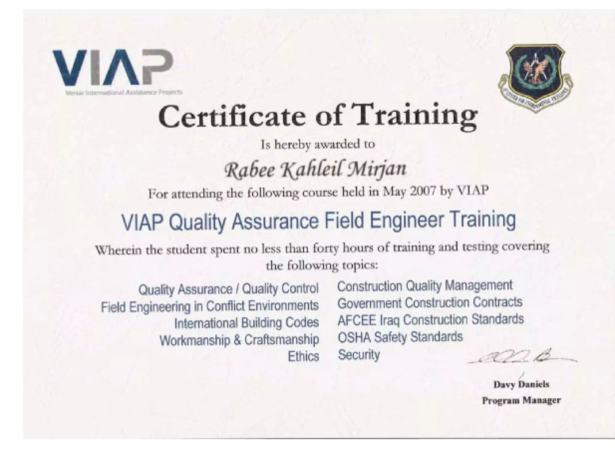 Pages from Certificate | PDF