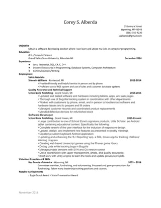 Corey S Alberda Resume | PDF