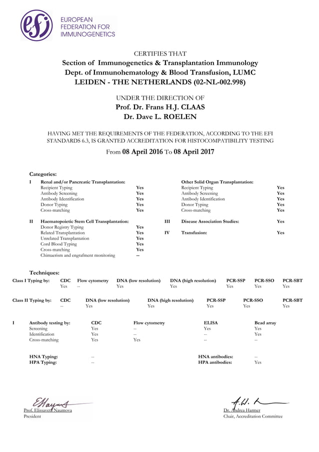 EFI certificaat 08042016-08042017 | PDF