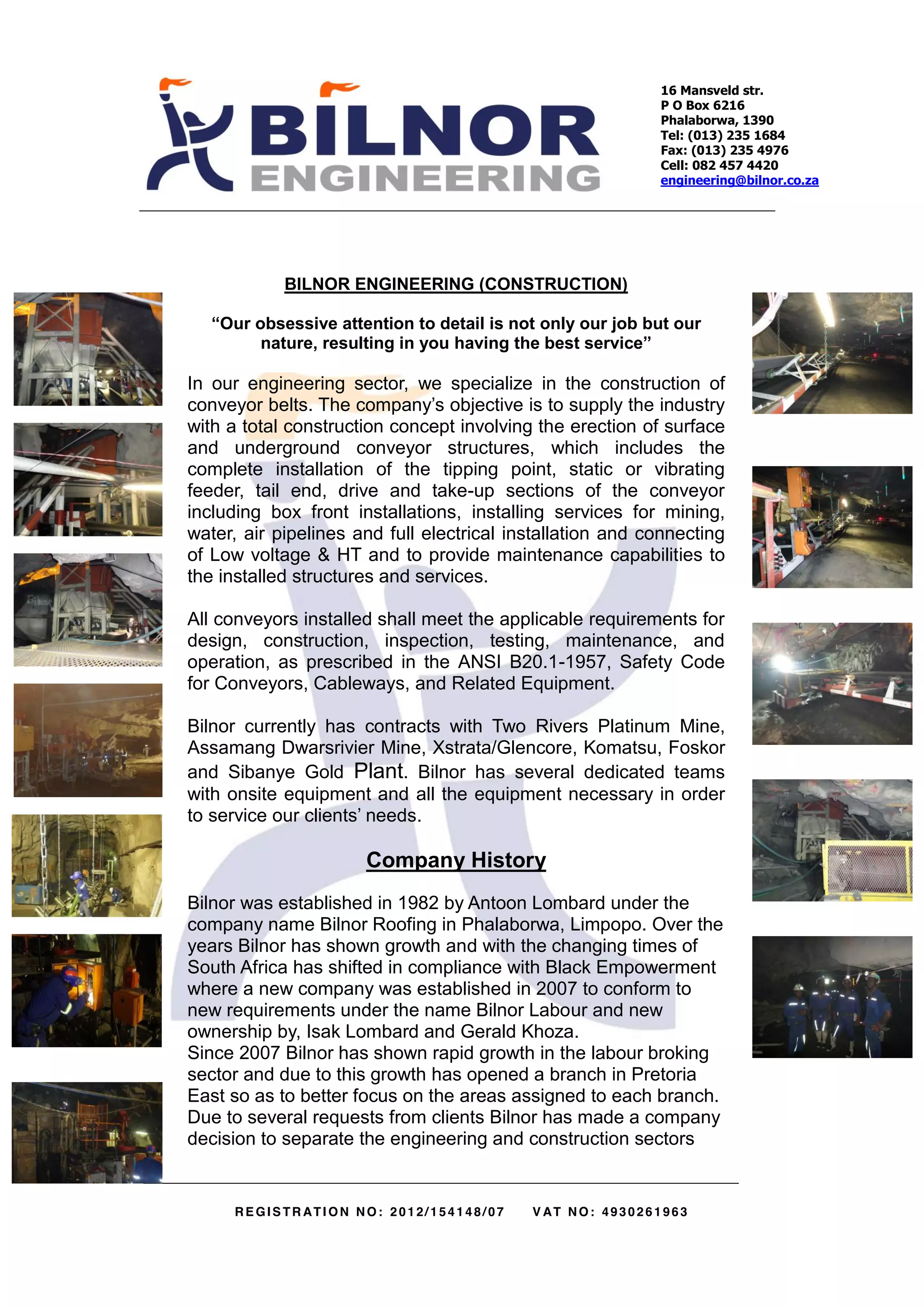 Bilnor Engineering Profile - latest | PDF