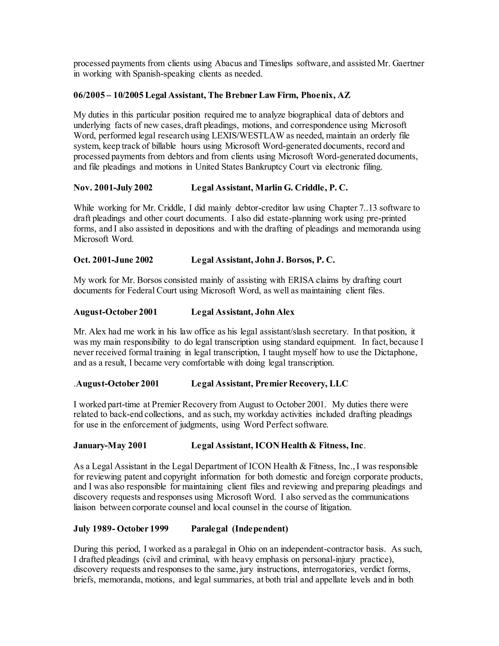 Resume for Lee J. Cox.doc