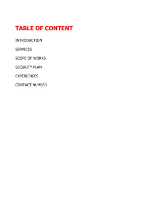 Bussines Profile P1 Force Security Event | PDF
