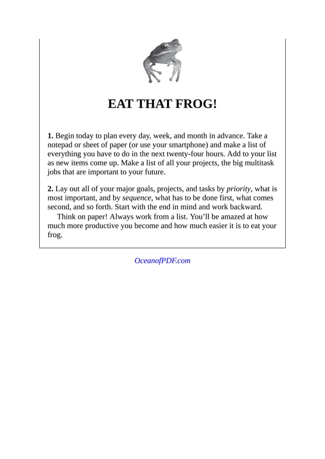 Eat That Frog!: | PDF | Publishing Industry | Industries