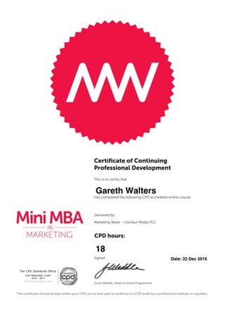 Marketing Week Mini MBA | PDF