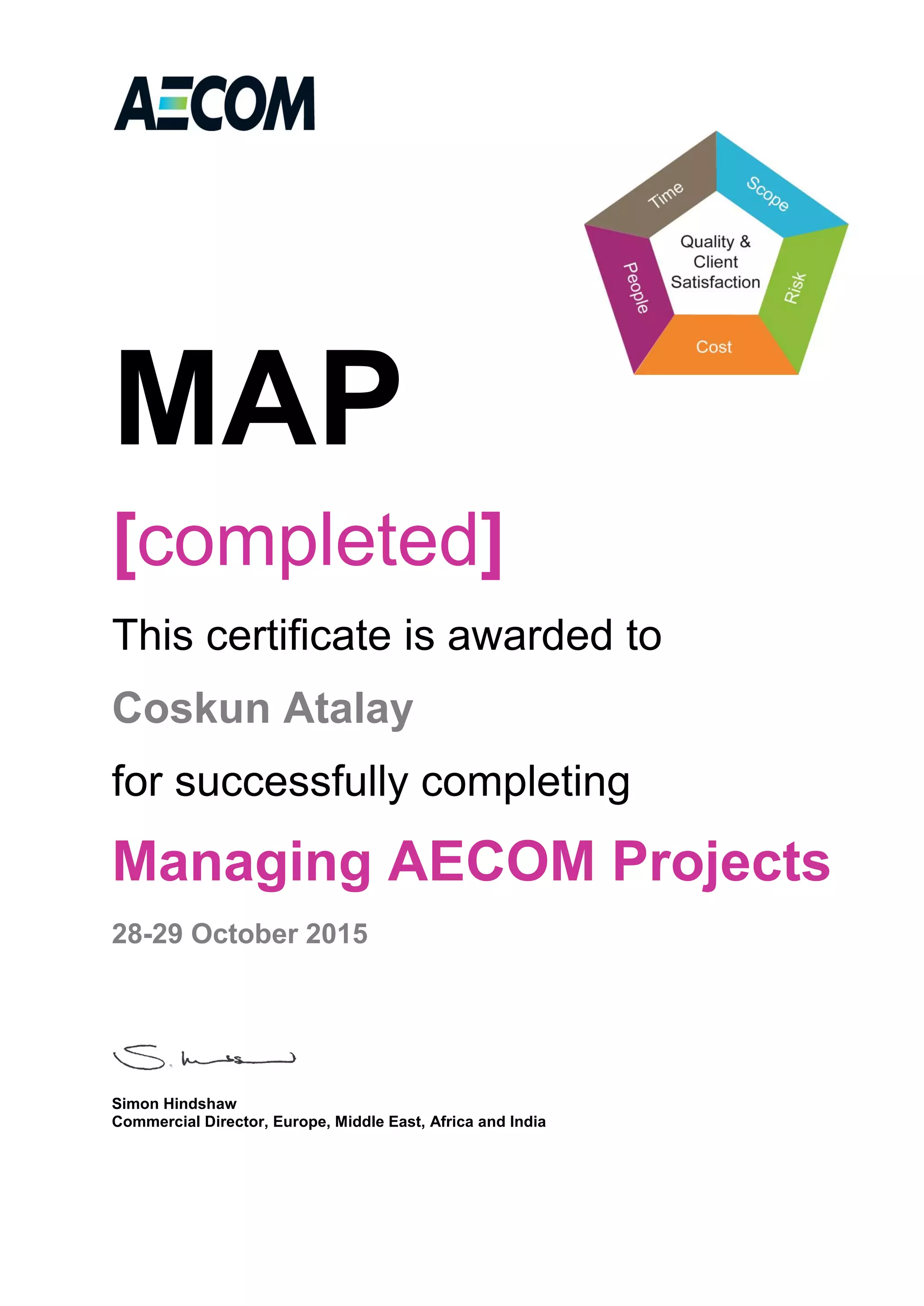 MAP certificate_Coskun Atalay | PDF