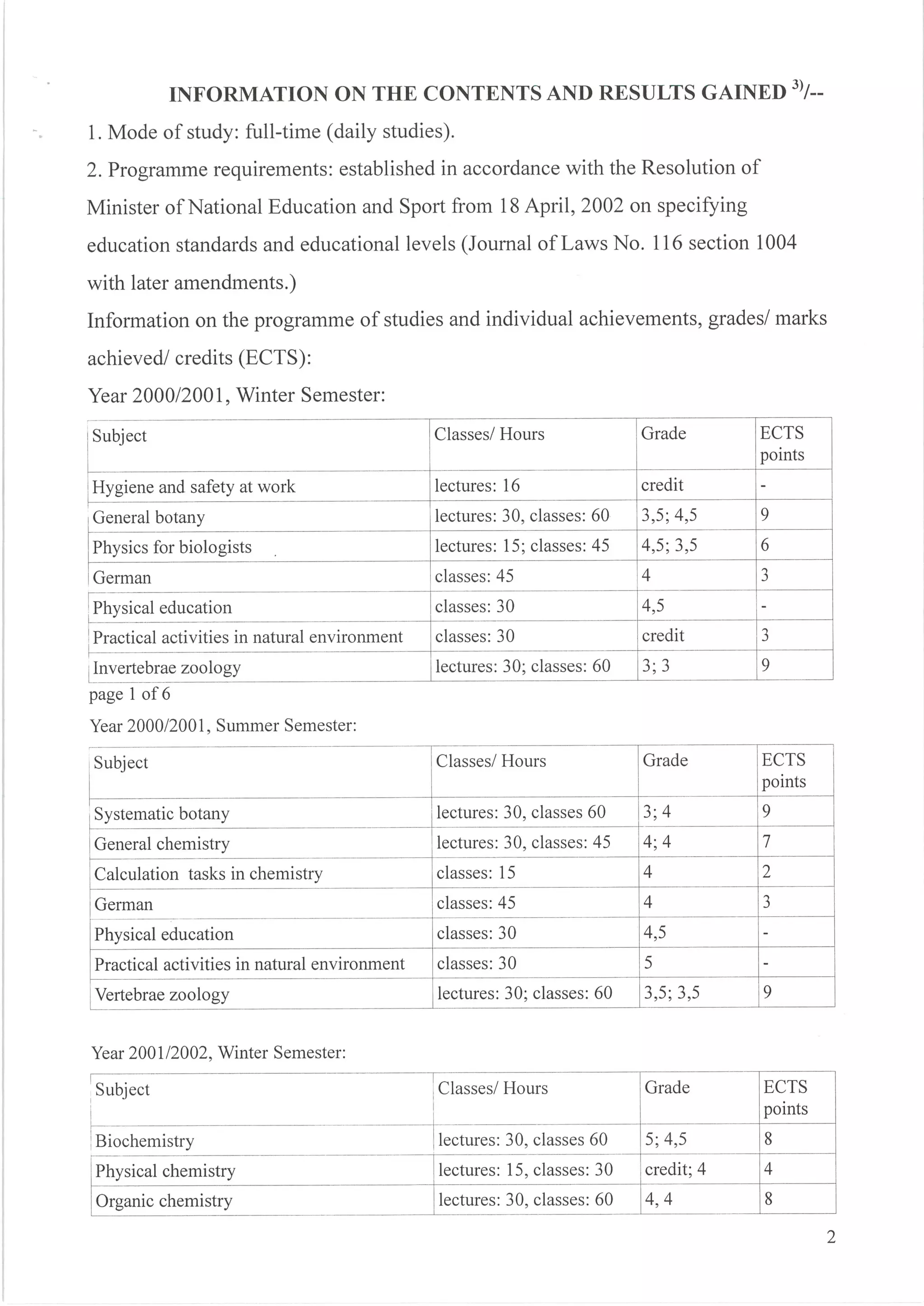 MSc Transcript and diploma (tanslation from Polish) | PDF