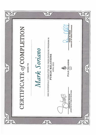 PR Certificate | PDF