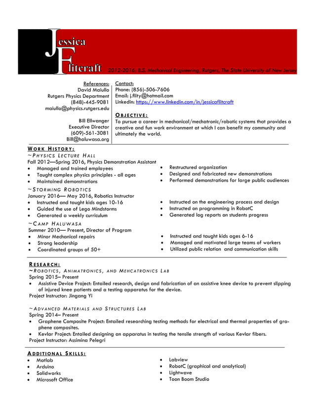 Jessica Flitcraft Resume | PDF