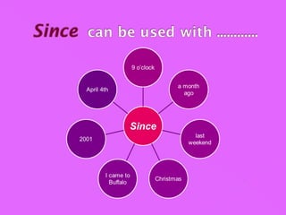 present perfect for and since vs simple past | PPT