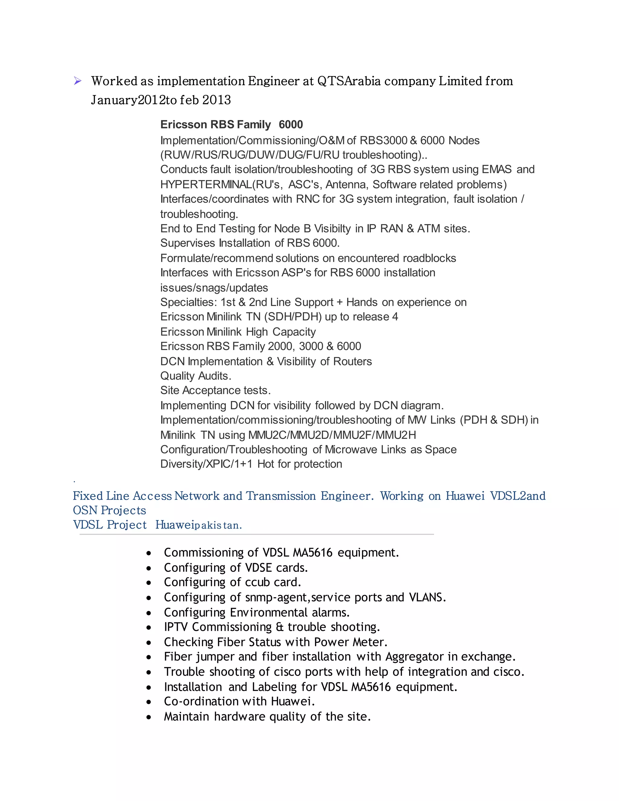 ifti cv (1) | DOCX | Computer Networking | Computing