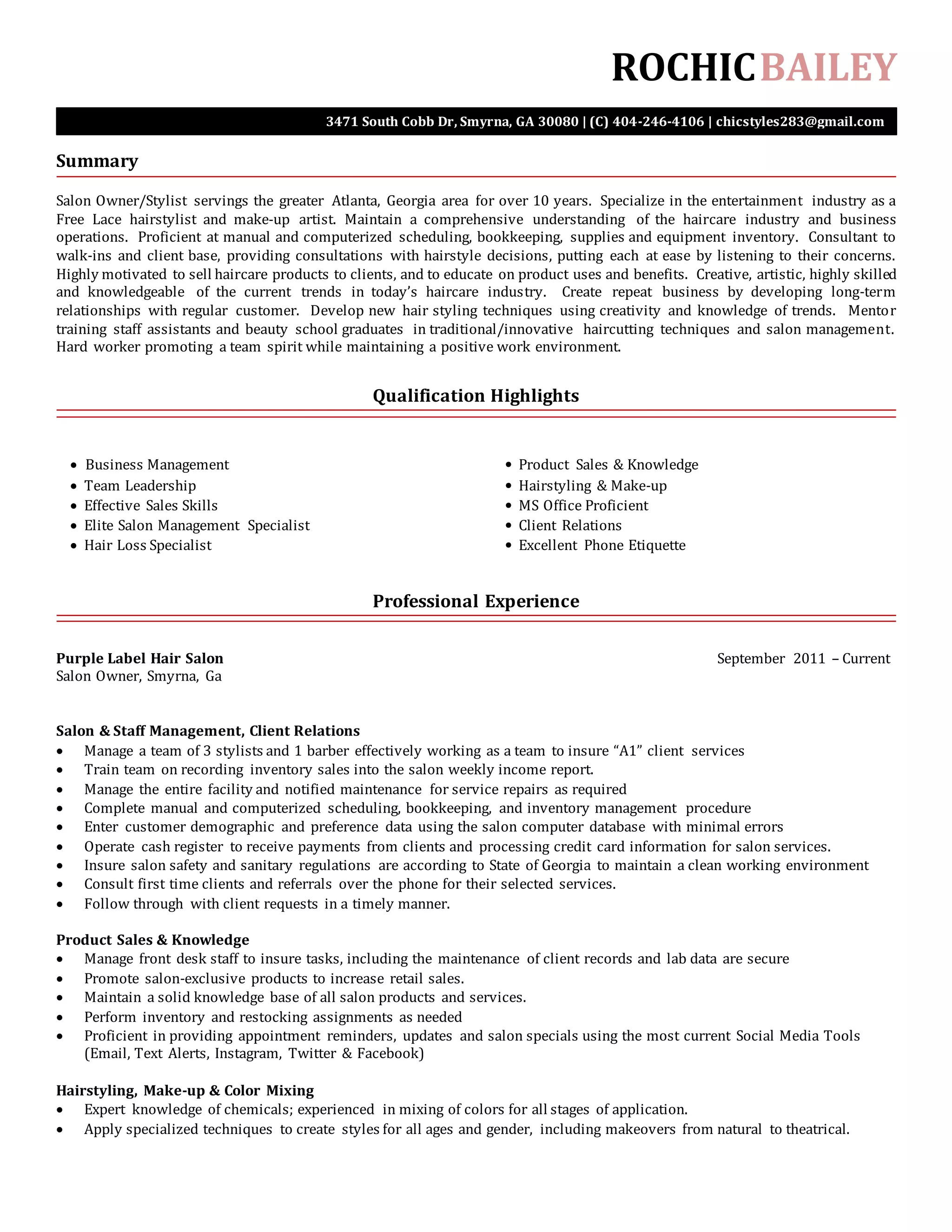 ROCHIC BAILEY_ word Resume | DOCX