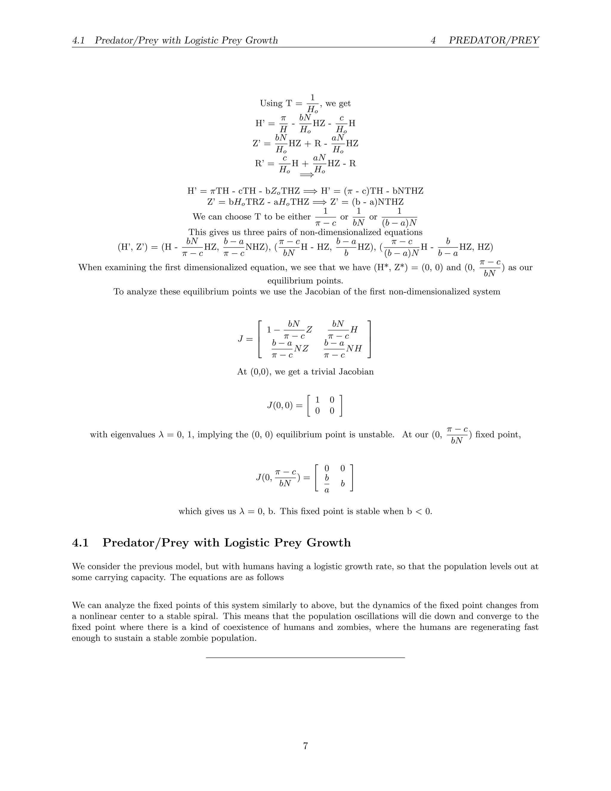 Ordinary Differential Equations Final - HumanvsZombies | PDF