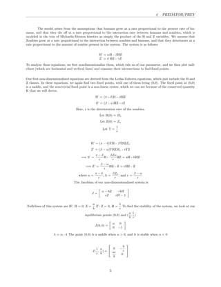 Ordinary Differential Equations Final - HumanvsZombies | PDF