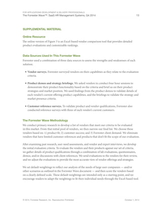 magic quadrant - Forrester - HCM (10.3.14) | PDF