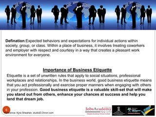 Corporate Etiquette | PPTX