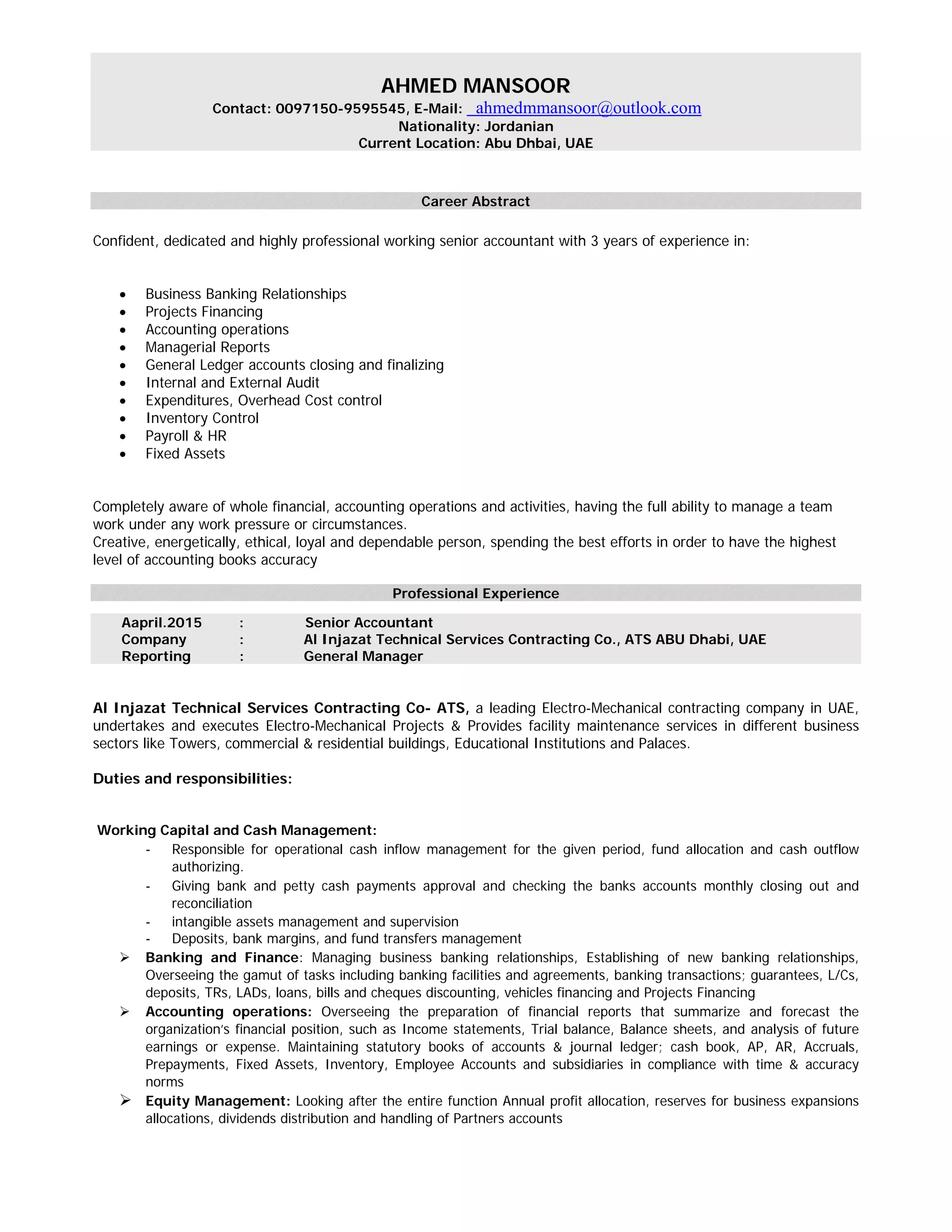 Ahmad Mansour CV | PDF