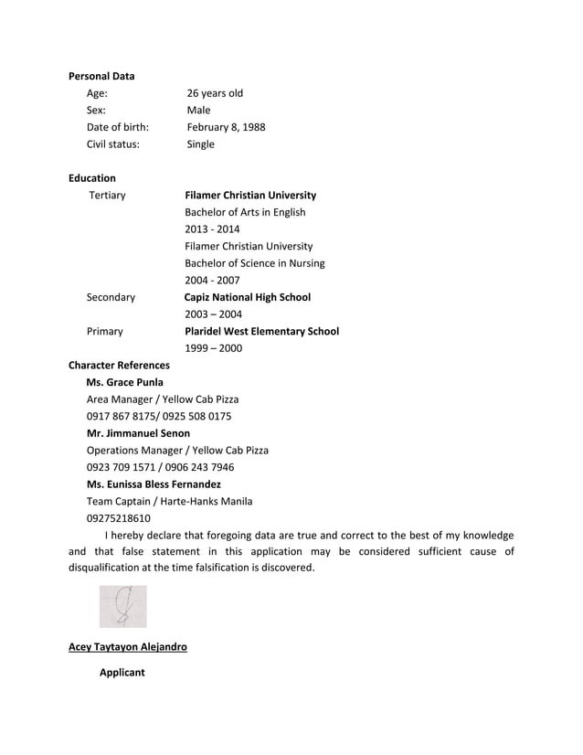 Resume Alejandro, Acey | PDF | Careers