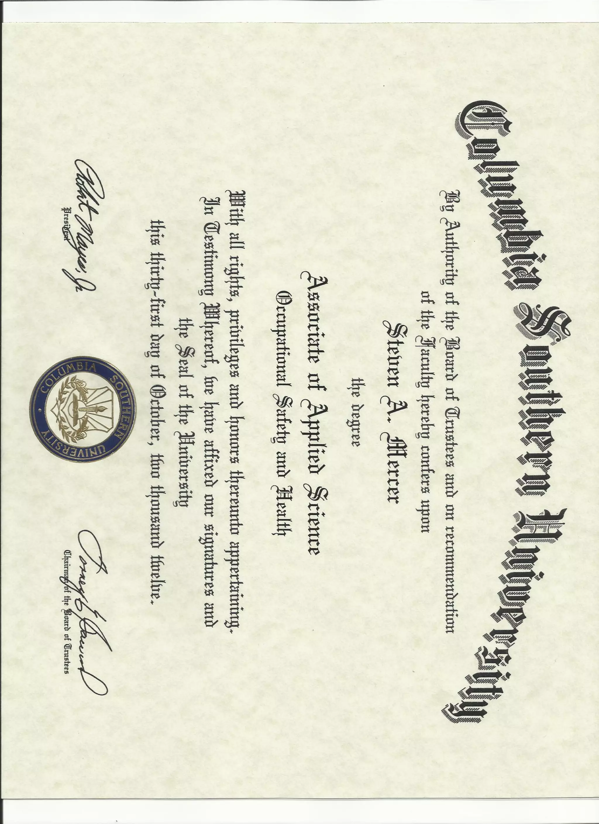 A.A.S. Degree in Occupational Safety and Health | PDF