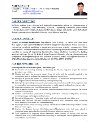 asif resume July 2016. | PDF