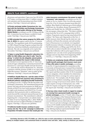 Health Plan Week 10-27-14 | PDF