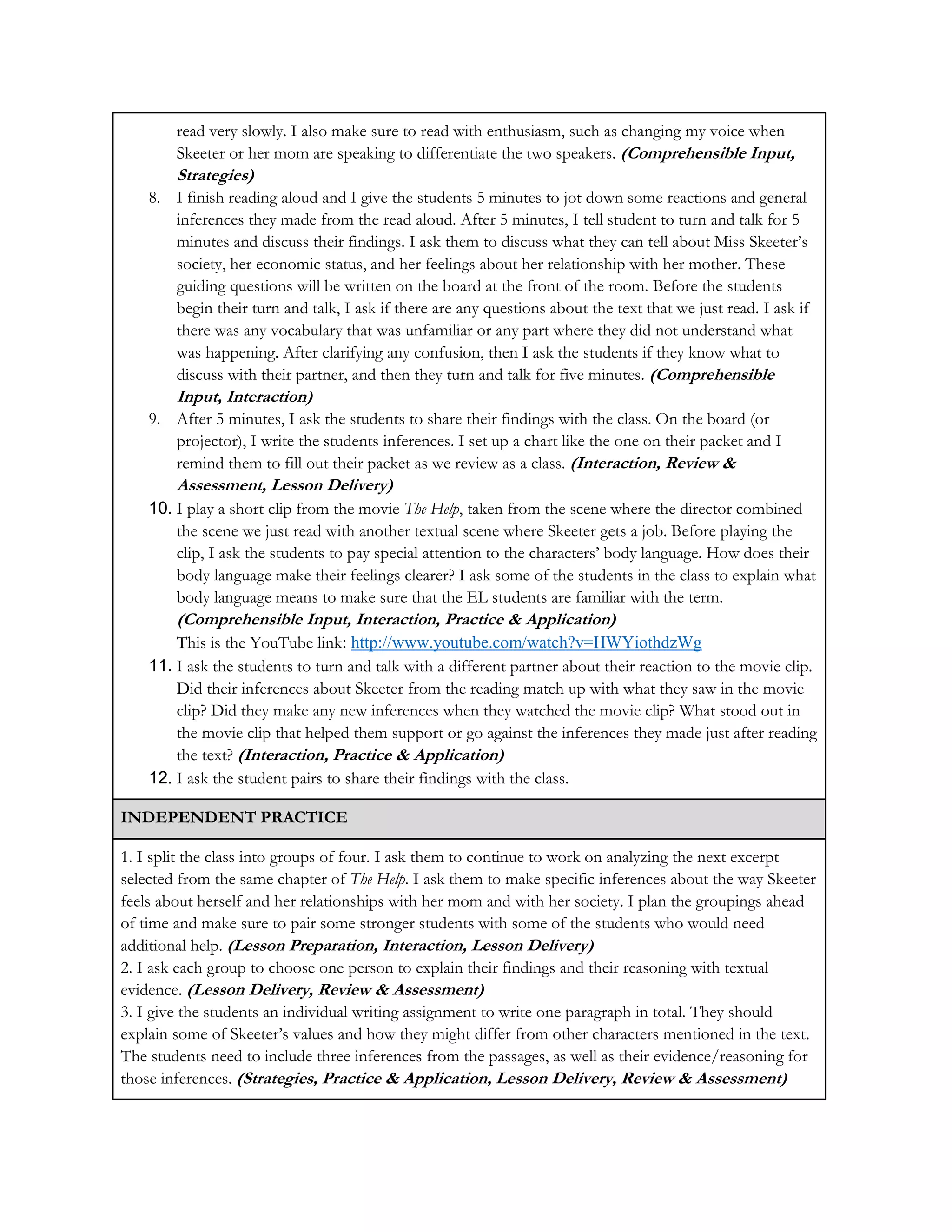 Lesson Plan 1 - Making Inferences | PDF