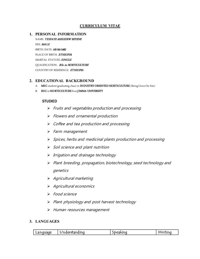 CURRICULUM VITAE TAB A | PDF