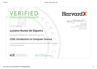 HarvardX CS50 Certificate _ edX | PDF