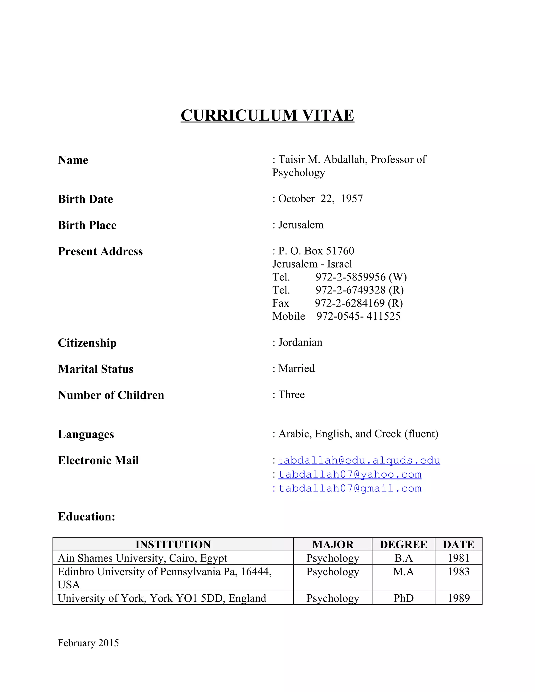 cv- Taisir Abdallah-11-14.alquds-college | DOC