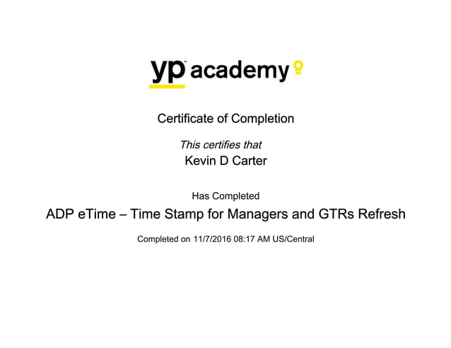 ADP eTime - Time Stamp for Managers and GTR's | PPT